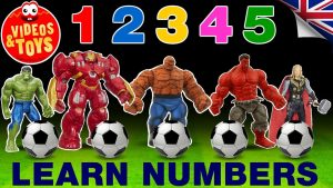 LEARN NUMBERS with HULK, IRONMAN, THOR and the THING – Videos and Toys